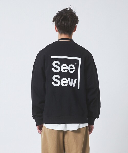 PUBLUX（パブリュクス）の「【SeeSew/シーソー】 BOX LOGO SWEATSHIRTS/クルーネックスウェット/バックプリント ...
