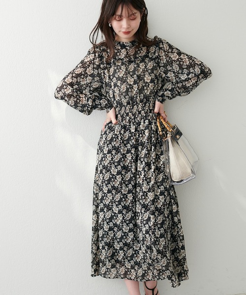 natural couture（ナチュラルクチュール）の「WEB限定カラーあり / プチハイヨークフリルギャザーワンピース（ワンピース ...