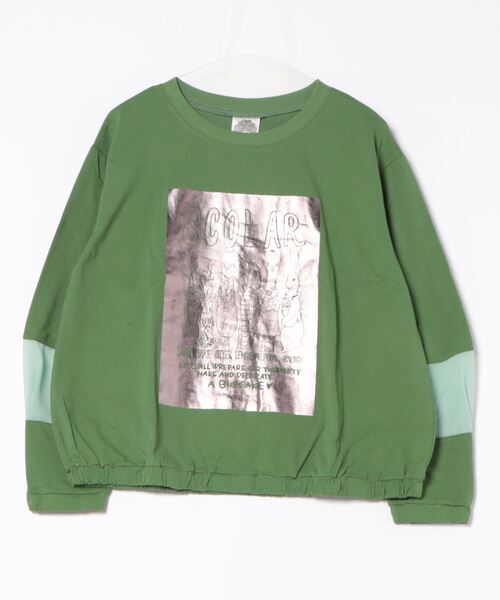 ScoLar（スカラー）の「143635：アニマル箔プリント×シフォン切替プルオーバー（Tシャツ/カットソー）」 - WEAR