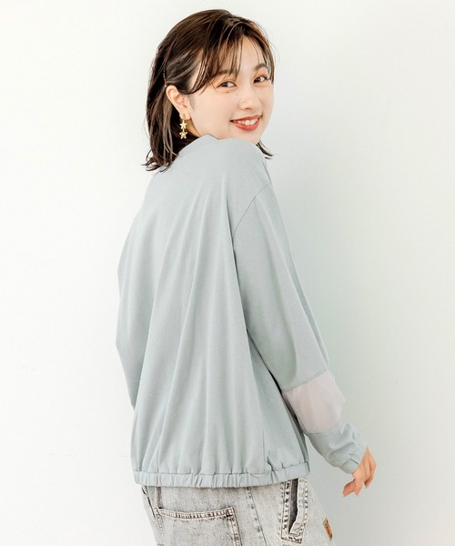 ScoLar（スカラー）の「143635：アニマル箔プリント×シフォン切替プルオーバー（Tシャツ/カットソー）」 - WEAR