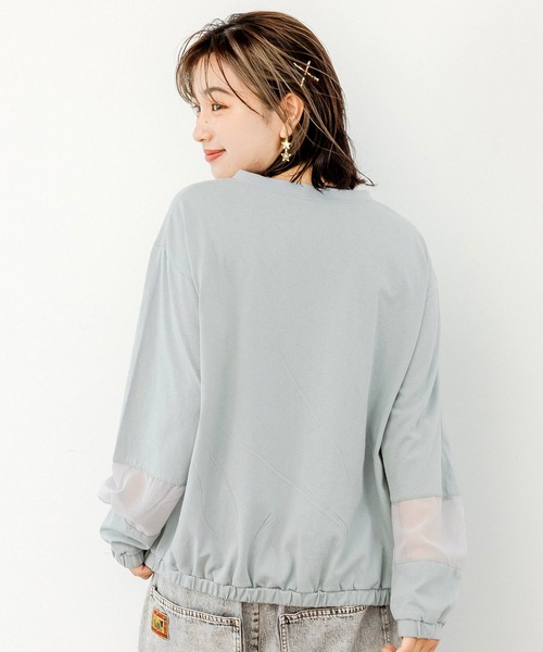 ScoLar（スカラー）の「143635：アニマル箔プリント×シフォン切替プルオーバー（Tシャツ/カットソー）」 - WEAR