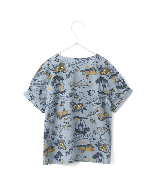 MAKE YOUR DAY（メイクユアデイ）の「【リンクコーデ】ノーカラーアロハシャツ（レトロ） 80～140cm（シャツ/ブラウス）」 - WEAR