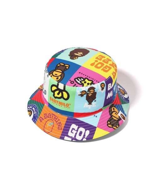 A BATHING APE（アベイシングエイプ）の「BABY MILO PATCHWORK PATTERN REVERSIBLE BUCKET ...