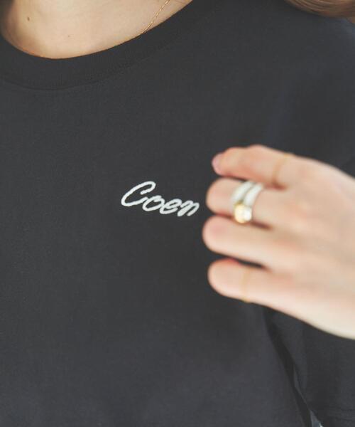 coen（コーエン）の「coen（コーエン）刺繍ロゴTシャツ（Tシャツ/カットソー）」 - WEAR