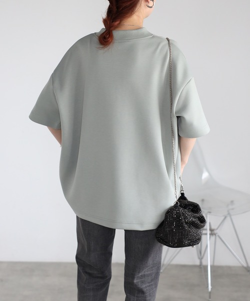 Fizz（フィズ）の「【Fizz/フィズ】 モックネックゆったりダンボール半袖Tee（Tシャツ/カットソー）」 - WEAR