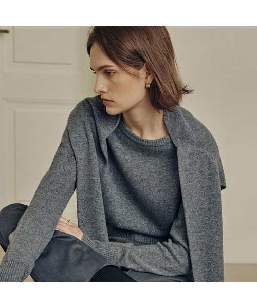Lezero Cashmere Cape Knit Set / Gray（ニット/セーター）｜ZEROSTREET（ゼロストリート）の ...