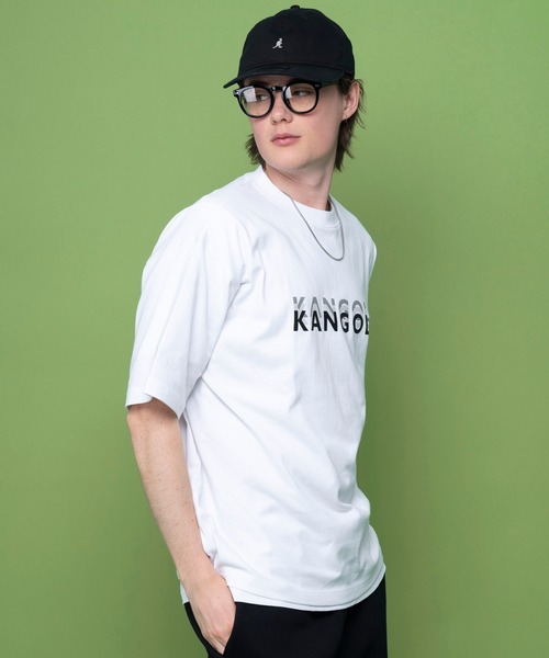 KANGOL（カンゴール）の「別注 WEB限定 KANGOL カンゴール ブランド ロゴ プリント 刺繍 レトロ スポーツ 半袖 Tシャツ（Tシャツ/カットソー）」 - WEAR