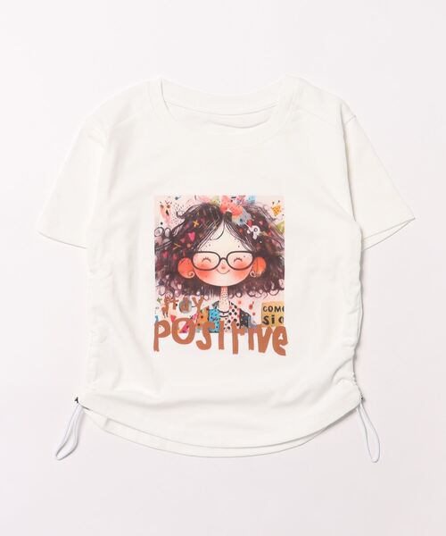 【セール】サイドギャザープリントTシャツ（Tシャツ/カットソー）｜Bee des Bee（ビーデスビー）のファッション通販 - ZOZOTOWN