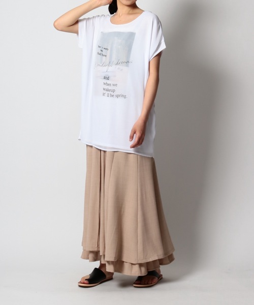 ELVENCE DEUX（エルベンスドゥ）の「マチプリント3DTシャツ（Tシャツ/カットソー）」 - WEAR