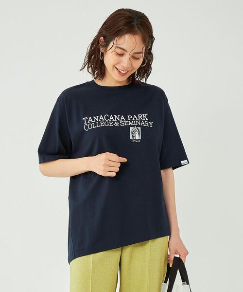 green label relaxing（グリーンレーベルリラクシング）の「＜Tanacana＞ ロゴ イレヘム Tシャツ（Tシャツ/カットソー）」 - WEAR