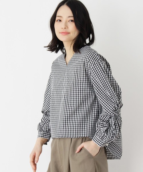 【セール】ツイスト袖ハ－トネックブラウス（シャツ/ブラウス）｜DRESKIP（ドレスキップ）のファッション通販 - ZOZOTOWN