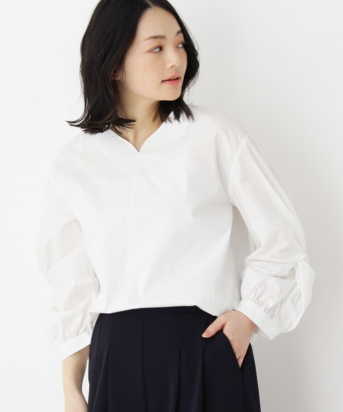 【セール】ツイスト袖ハ－トネックブラウス（シャツ/ブラウス）｜DRESKIP（ドレスキップ）のファッション通販 - ZOZOTOWN