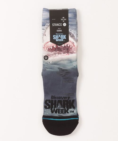 STANCE（スタンス）の「STANCE/スタンス キッズ ソックス SHARK WEEK(シャークウィーク)コラボモデル SHARK ...