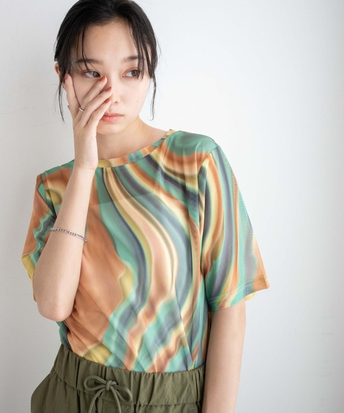 WEGO（ウィゴー）の「WEGO/総柄シアーT（Tシャツ/カットソー）」 - WEAR