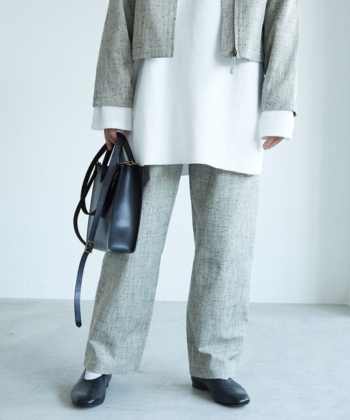 yuni（ユニ ）の「slab nep tweed パンツ（その他パンツ）」 - WEAR