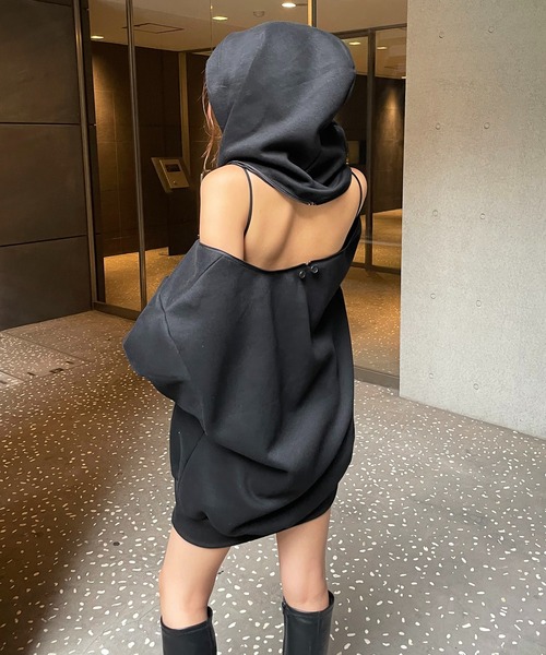 SPIRALGIRL（スパイラルガール）の「オープンショルダーZIPパーカー（パーカー）」 - WEAR