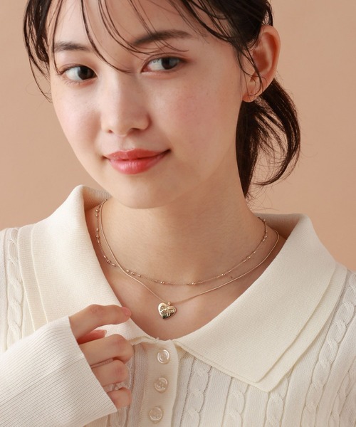 2連リボンハートネックレス[tiny tiny(ティニーティニー)]（ネックレス）｜tiny tiny（ティニーティニー）のファッション通販 ...