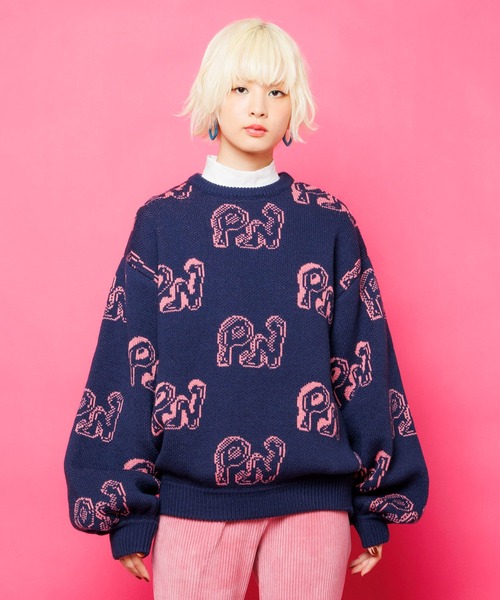 PUNYUS（プニュズ）の「ロゴジャガードニット（ニット/セーター）」 - WEAR