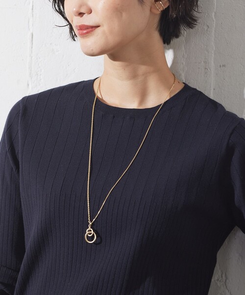 J.PRESS（ジェイプレス）の「【3way】ダブルリングラリエット ネックレス（ネックレス）」 - WEAR