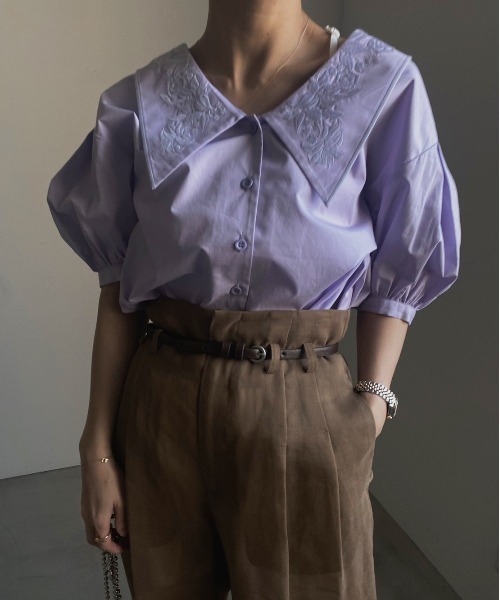 AMERI（アメリ）の「MEDI EMBROIDERY COLLAR BLOUSE（シャツ/ブラウス）」 - WEAR