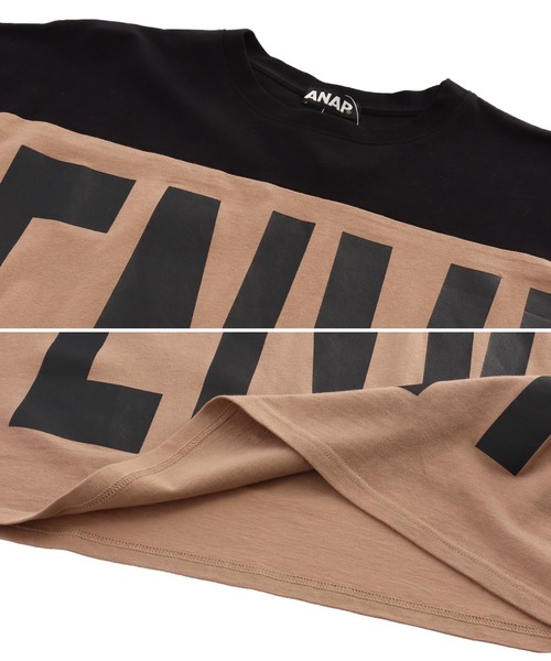 ANAP（アナップ）の「ビッグプリント配色Tシャツ（Tシャツ/カットソー）」 - WEAR