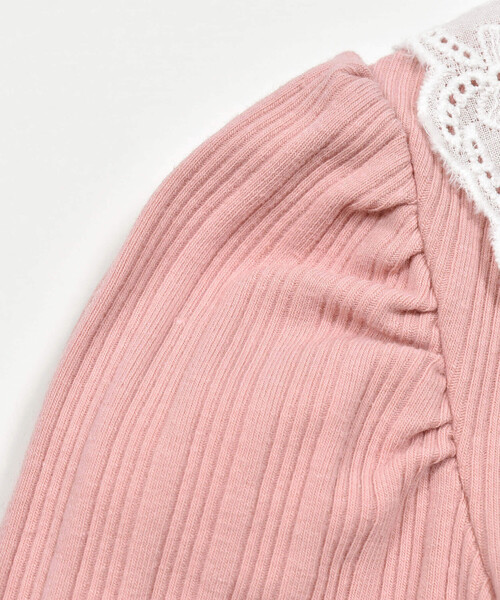 SLAP SLIP（スラップスリップ）の「リボン+お花レース襟トップス(80~140cm)（Tシャツ/カットソー）」 - WEAR