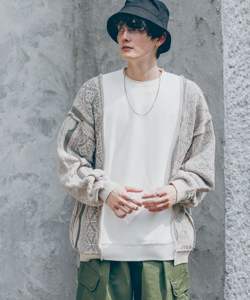 RAGEBLUE（レイジブルー）の「【REmastered】レトロジャガードニット/ドッキングスウェット（スウェット）」 - WEAR