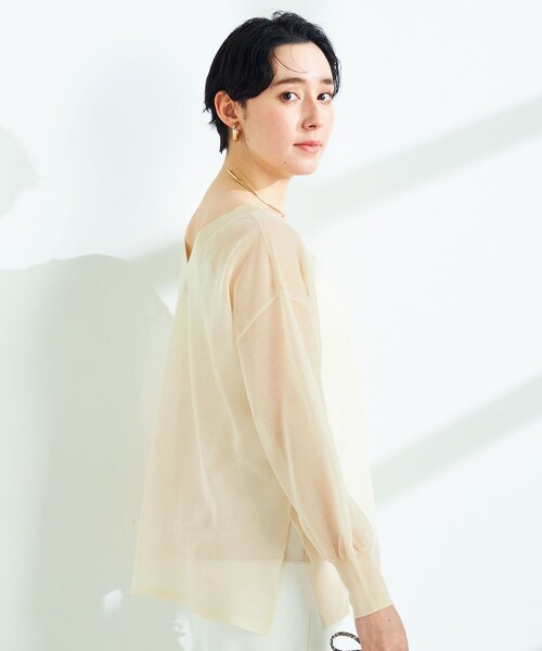 NOLLEY’S Sophi（ノーリーズソフィ）の「《手洗い可能》ブライトシアー2WAYプルオーバーニット（ニット/セーター）」 - WEAR