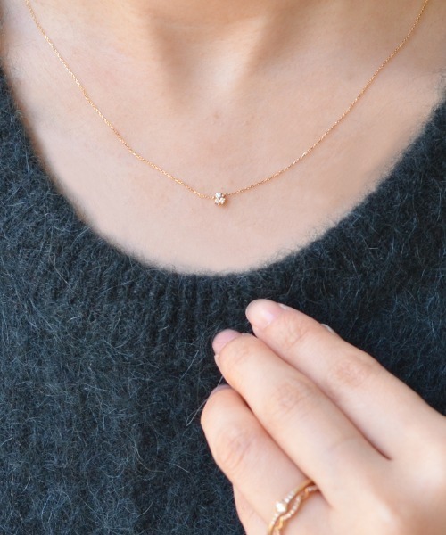 sowi（ソーイ）の「K18 シロツメクサ・ダイヤモンド・ネックレス（ネックレス）」 - WEAR