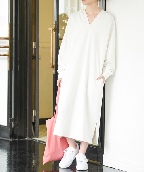 【セール】【ViSage】パウダー裏毛ロングパーカーワンピース（ルームウェア/パジャマ）｜ViS（ビス）のファッション通販 - ZOZOTOWN