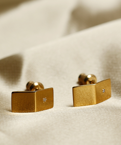 Losau ロサウ / Rectangle pierce stone レクタングル ピアス ストーン / lo-p006s（ピアス（両耳用））｜Losau（ロサウ）のファッション通販 ...