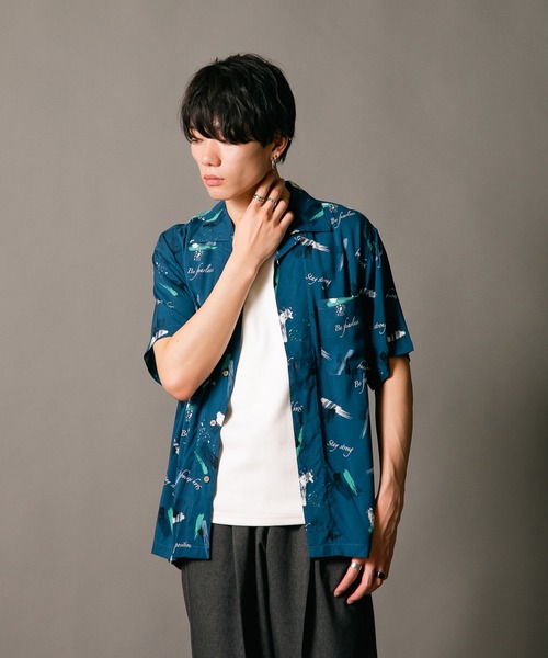 UNIIT（ユニット）の「【UNIIT/ユニット】レーヨン100％ 接触冷感 総柄シャツ アロハシャツ ストリート モード カジュアル 夏服 ...