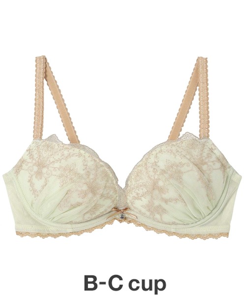 【セール】AMPHI【脇すっきり寄せる】クラシカル×エンブロイダリーレース ブラジャー B-Ccup（ブラジャー）｜AMPHI（アンフィ）のファッション通販 - ZOZOTOWN