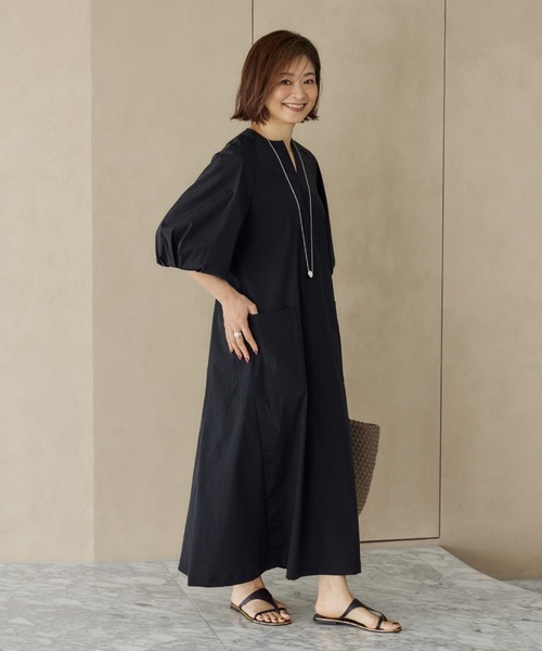 INED（イネド）の「【三尋木奈保コラボ】ランタンスリーブワンピース（ワンピース）」 - WEAR