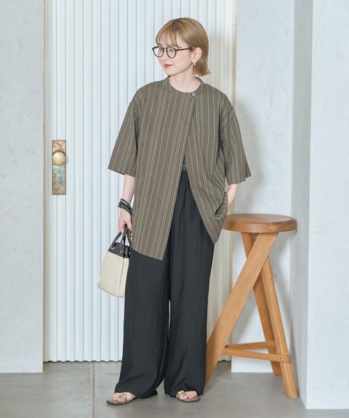 AMERICAN HOLIC（アメリカンホリック）の「【WEB限定】アシンメトリーストライプシャツ（シャツ/ブラウス）」 - WEAR