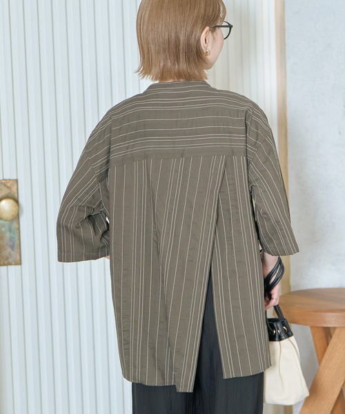 AMERICAN HOLIC（アメリカンホリック）の「【WEB限定】アシンメトリーストライプシャツ（シャツ/ブラウス）」 - WEAR