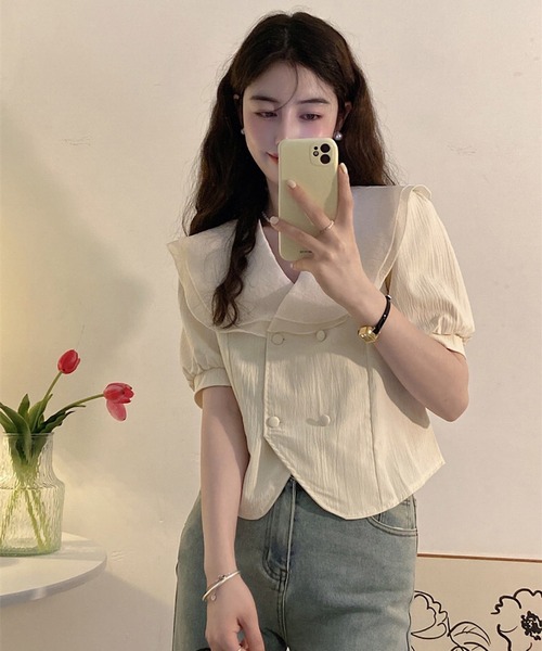 【セール】Mignonjour/ビックフリル襟ブラウス M2490（シャツ/ブラウス）｜Mignonjour（ミニョンジュール）のファッション ...