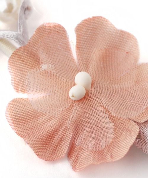 ANEMONE（アネモネ）の「【ANEMONE BALLOON】フラワーとパールのゴムカチューシャ（カチューシャ）」 - WEAR