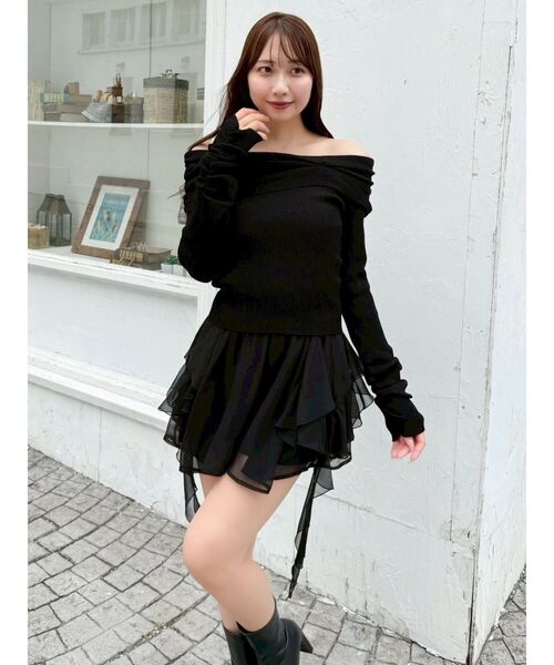 dazzlin（ダズリン）の「2WAYアシメタックオフショルニット（ニット/セーター）」 - WEAR