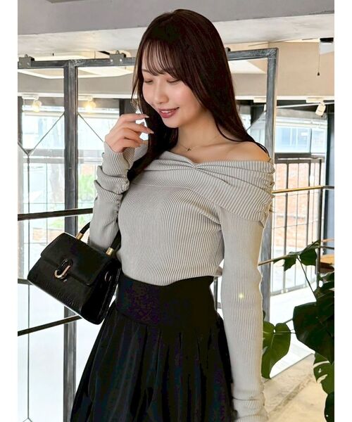 dazzlin（ダズリン）の「2WAYアシメタックオフショルニット（ニット/セーター）」 - WEAR