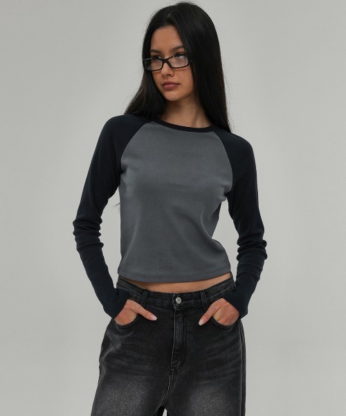 【セール】[B-BASIC] スタンダードラグラン長袖Tシャツ (2SIZE)（Tシャツ/カットソー）｜BLACKUP（ブラックアップ）のファッション通販 - ZOZOTOWN