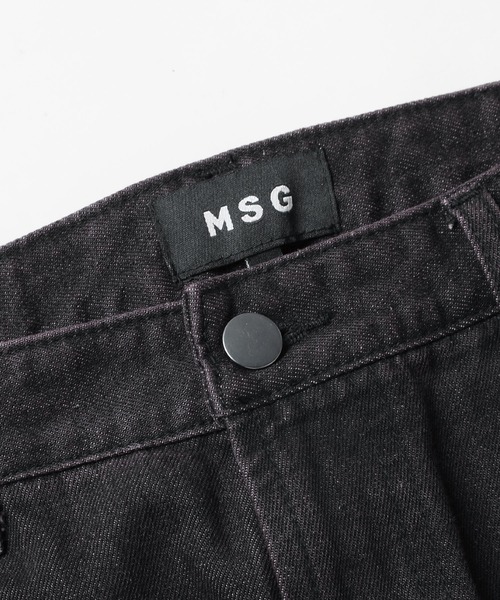 MSG（エムエスジー）の「12ozヴィンテージ加工ロゴ切替バギーワイドデニム（デニムパンツ）」 - WEAR