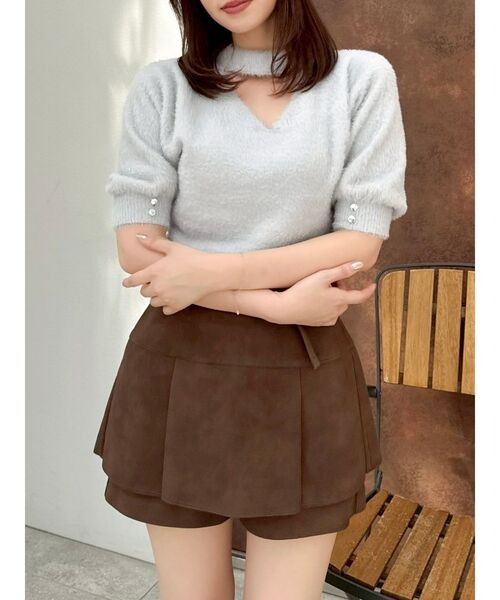 dazzlin（ダズリン）の「2wayシャギーハーフスリーブトップス（ニット/セーター）」 - WEAR