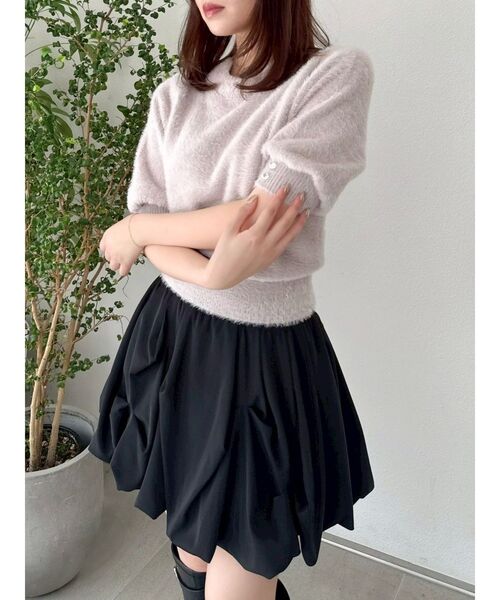 dazzlin（ダズリン）の「2wayシャギーハーフスリーブトップス（ニット/セーター）」 - WEAR