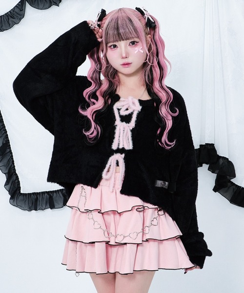 【セール】配色リボンカーディガン（カーディガン/ボレロ）｜Magia Charm（マギアチャーム）のファッション通販 - ZOZOTOWN