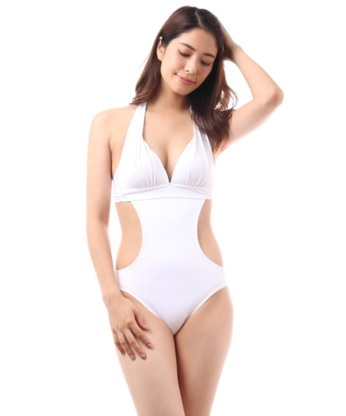 Riberce（リベーチェ）の「Riberce | 無地モノキニワンピース 水着【9M.11Lサイズ】（水着）」 - WEAR