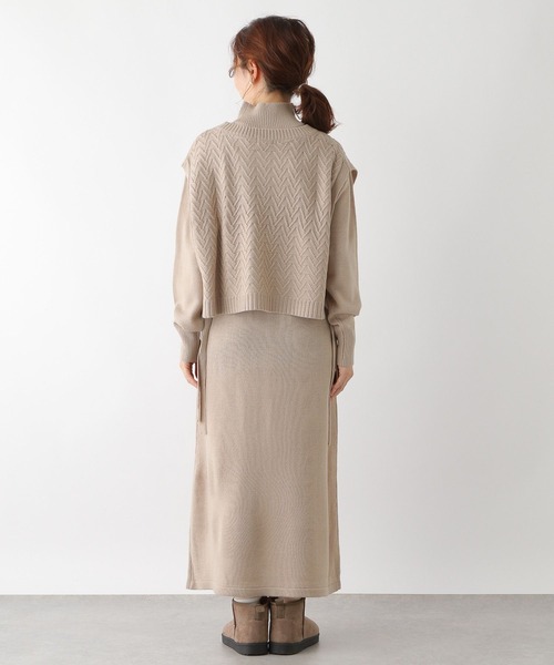 LEPSIM（レプシィム）の「【洗える】マタニティ／7ゲージニットベストSETワンピ―ス 173468（マタニティウェア/グッズ）」 - WEAR