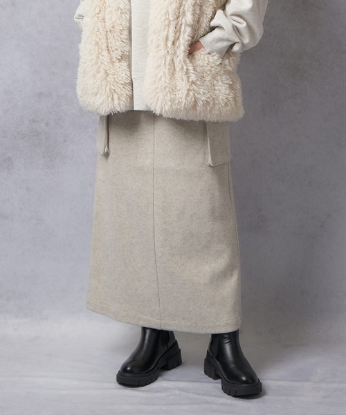 Lull（ルル）の「【Lull / ルル】起毛ニットソーカーゴスカート（スカート）」 - WEAR