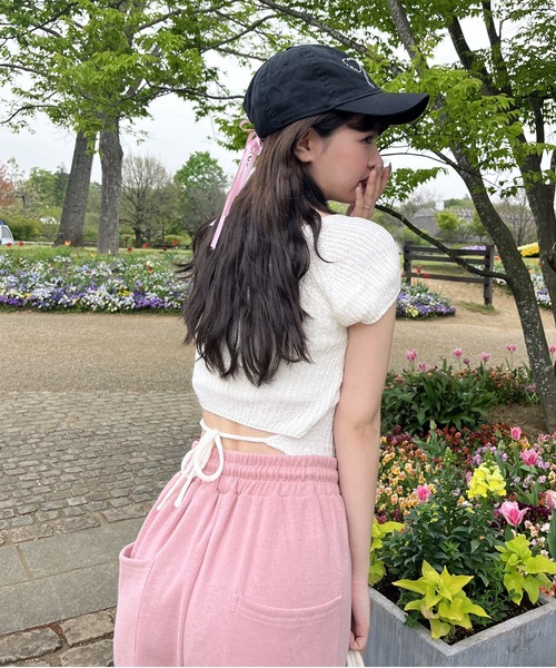 choupinet（シュピネ）の「バックリボン スクエアネック サマーニット（ニット/セーター）」 - WEAR