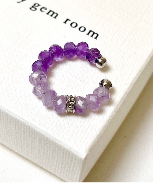 【Tiny gem room】アメジスト バイカラー イヤーカフ(MA)（イヤーカフ）｜tone（トーン）のファッション通販 - ZOZOTOWN